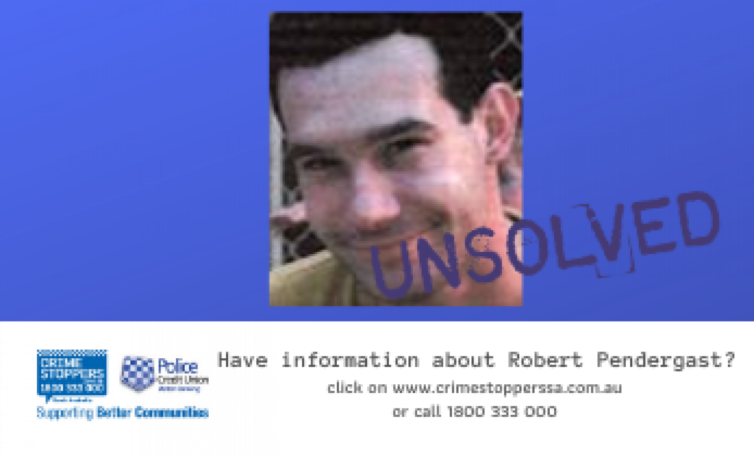 Can you help catch the killer of Robert Pendergast? - Crime Stoppers ...