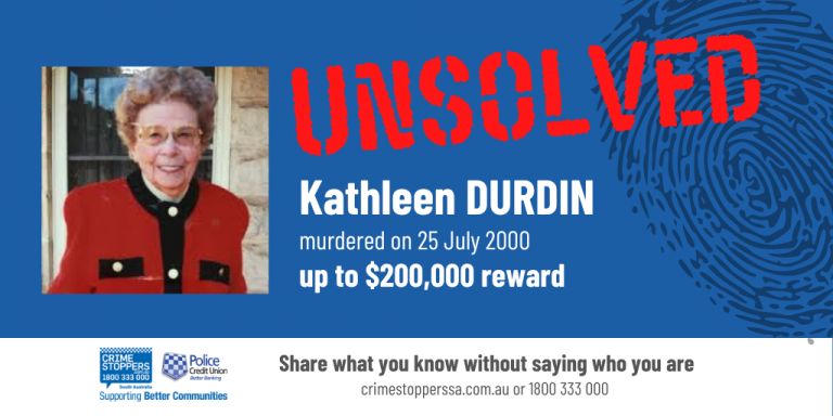 CASE PROFILE - Kathleen Durdin - Crime Stoppers South Australia