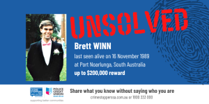 Case profile - Brett WINN - Crime Stoppers South Australia