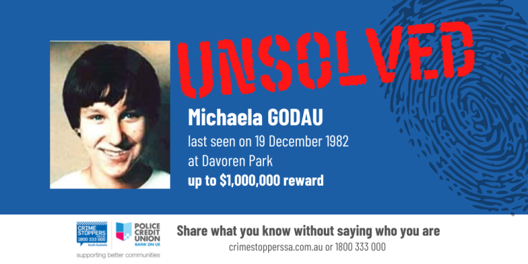 CASE PROFILE - Michaela Godau - Crime Stoppers South Australia