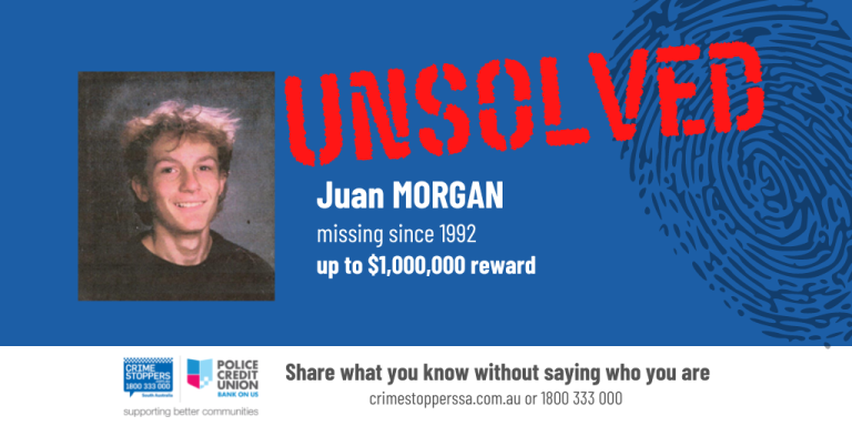 CASE PROFILE - Juan Morgan - Crime Stoppers South Australia